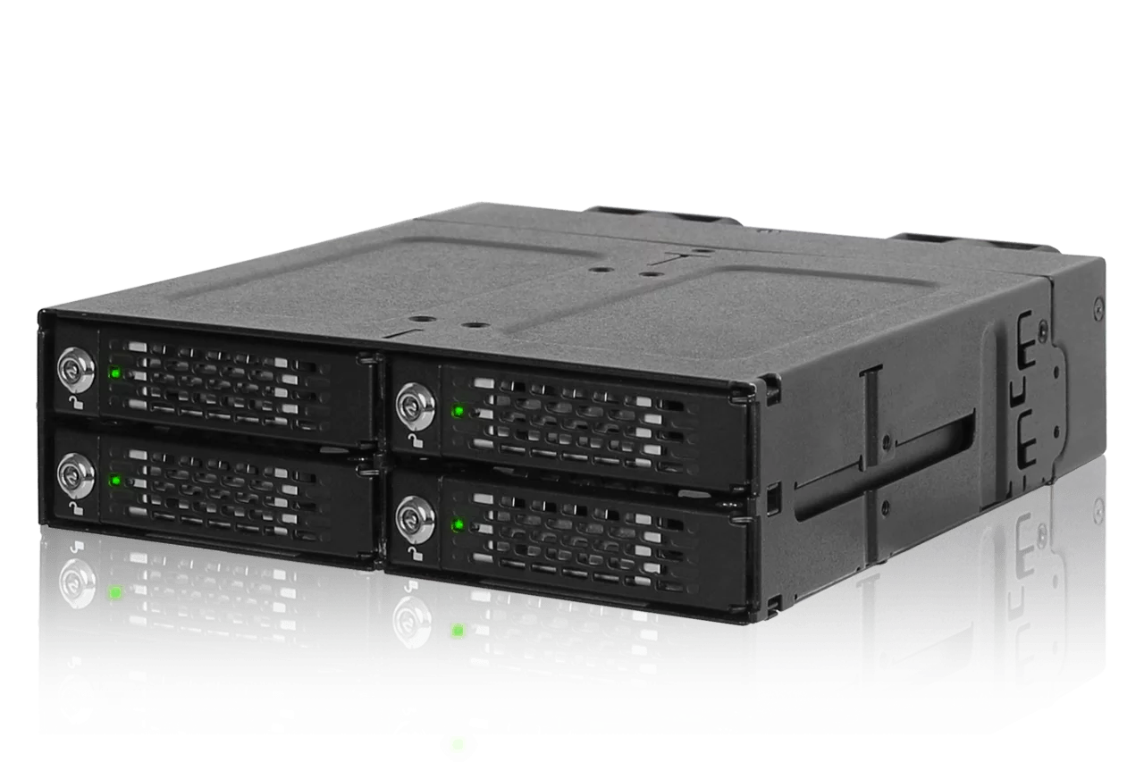 Rack Amovible robuste 4 x SSD NVMe M.2 PCIe 4.0 pour Baie 5.25’’ avec ...